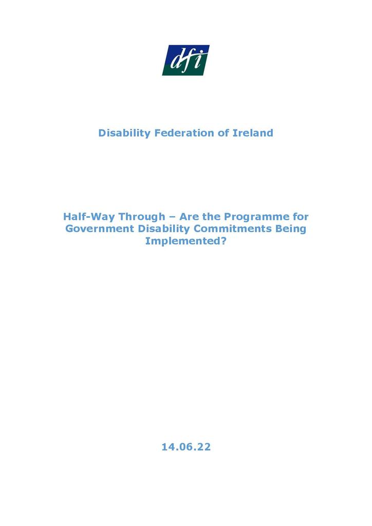 Publications | Disability Federation of Ireland