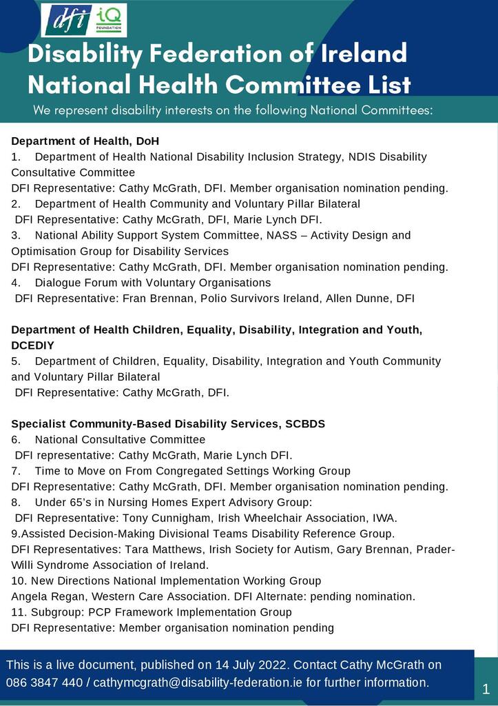Publications | Disability Federation of Ireland