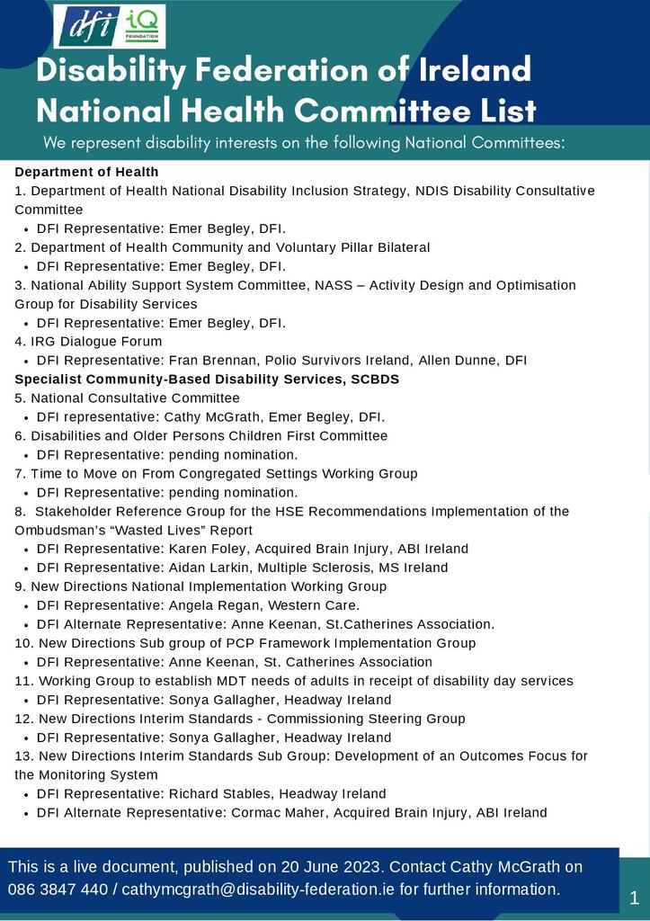 Publications | Disability Federation of Ireland