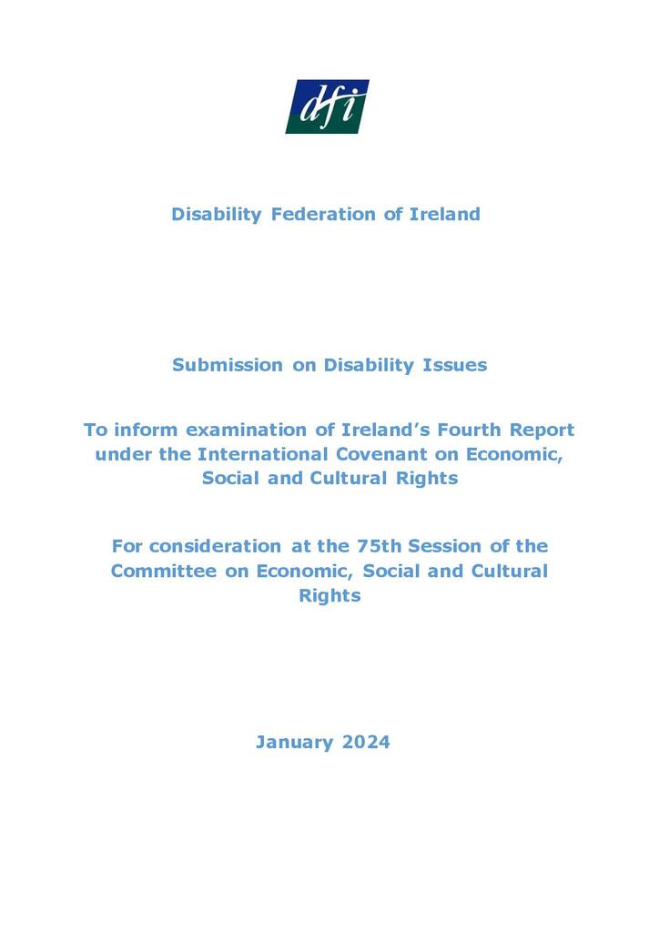 Publications | Disability Federation of Ireland